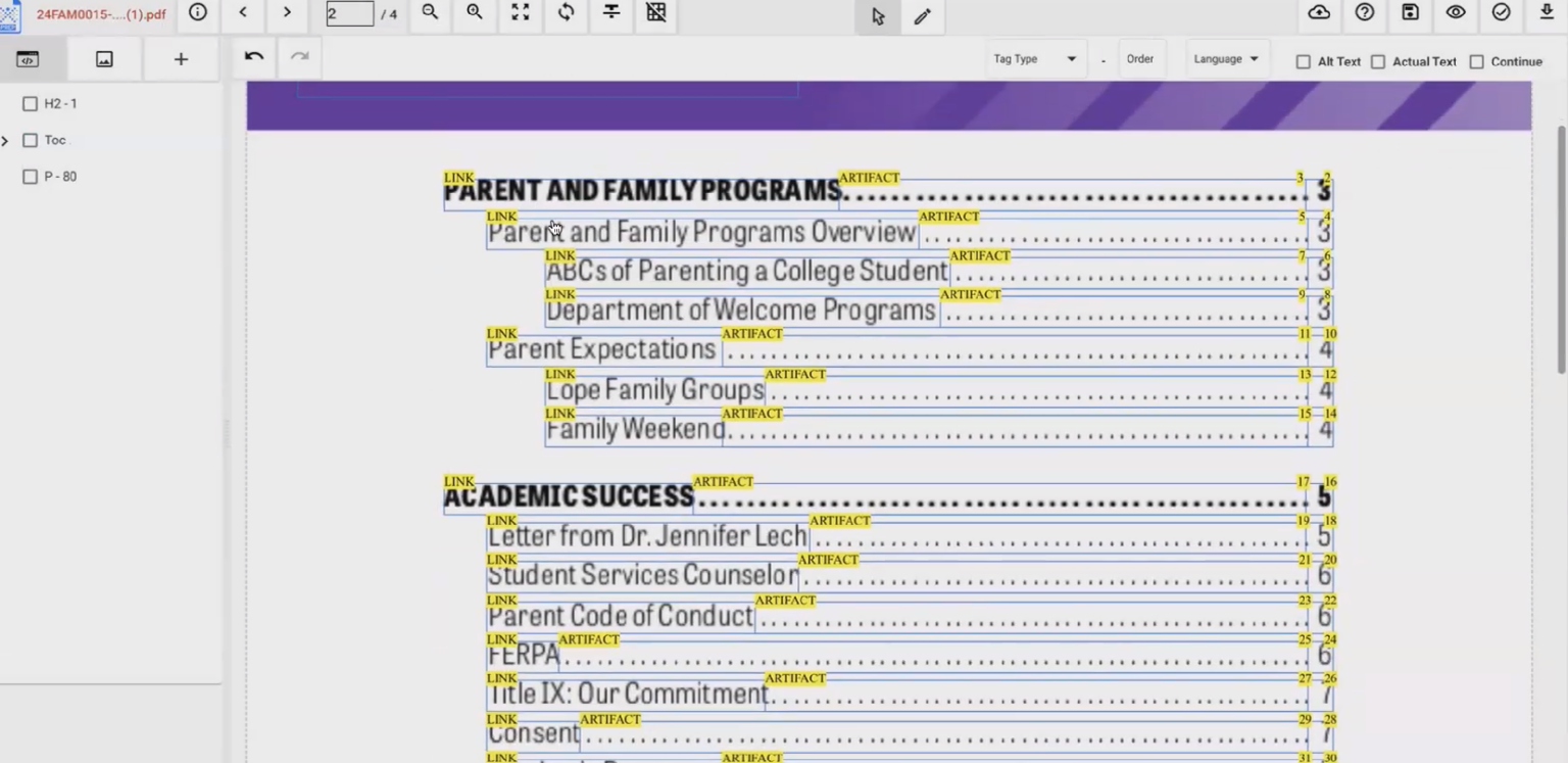 How to Create a Table of Contents in PDF?