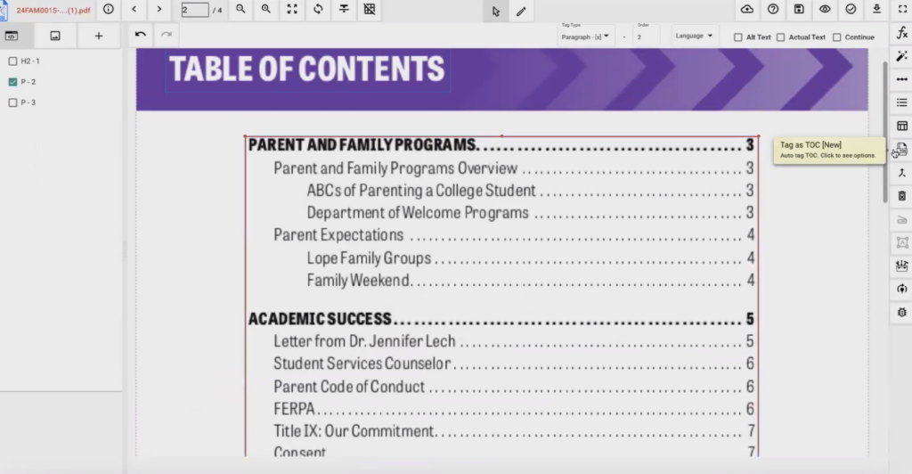 How to Create a Table of Contents in PDF?